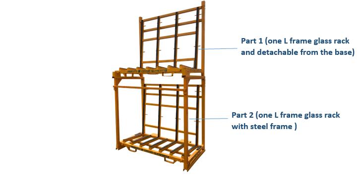 Double-Layer L Frame Glass Rack (Stack-able) - Buy L frame Glass Rack ...